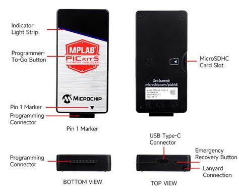 原装pickit5仿真下载烧录器适用于microchip mplab pic mpu avr