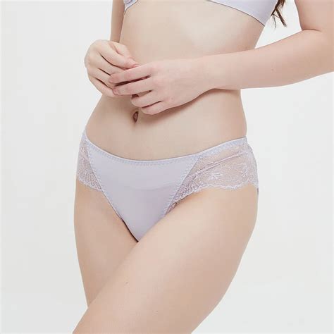 Solid Color Lace Triangle Panties With Hip Lift Anmajy