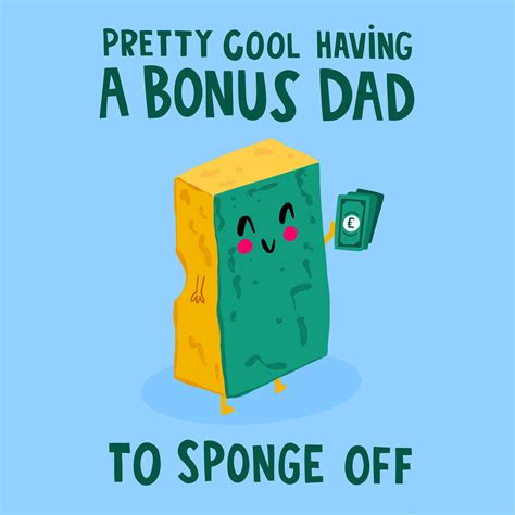 Bonus Dad Sponge Fathers Day Card Boomf