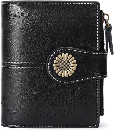 Cartera Para Mujer De Piel Con Bloqueo Rfid Billetera Pequeño Con