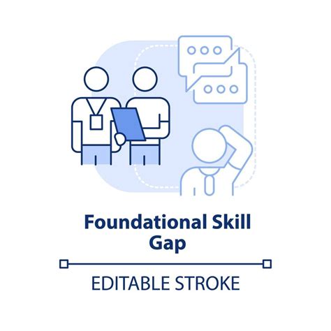Foundational Skill Gap Light Blue Concept Icon Issue In Higher Education Abstract Idea Thin