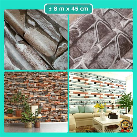 Jual Wallpaper Dinding Bata Wallpaper Batu Alam Wallpaper Dinding Batu