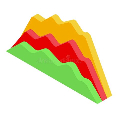 Colorful 3d Chart Showing Market Volatility And Financial Trends Stock Vector Illustration Of