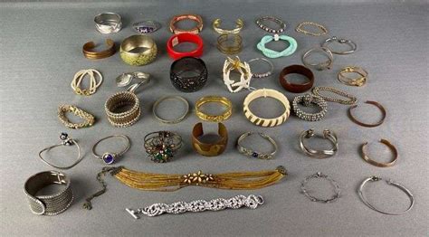 Group Of 30 Assorted Braclets And Bangles Matthew Bullock Auctioneers