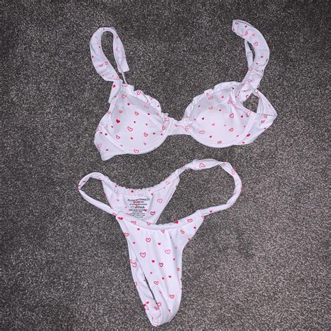 Boutine La Lovers Heart Bikini Worn Once For A Depop