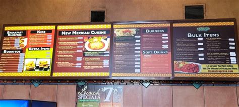 Menu At Si Señor Express Restaurant Las Cruces 500 S Solano Dr