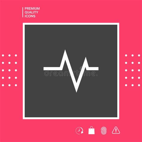 Ecg Wave Cardiogram Symbol Medical Icon Stock Vector Illustration