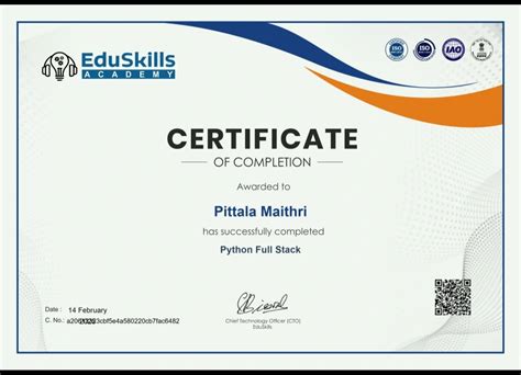 Python Fullstackdevelopment Eduskills Certification Webdevelopment