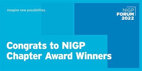 Nigp The Institute For Public Procurement On Linkedin Great Job To All Nigp Chapter Award