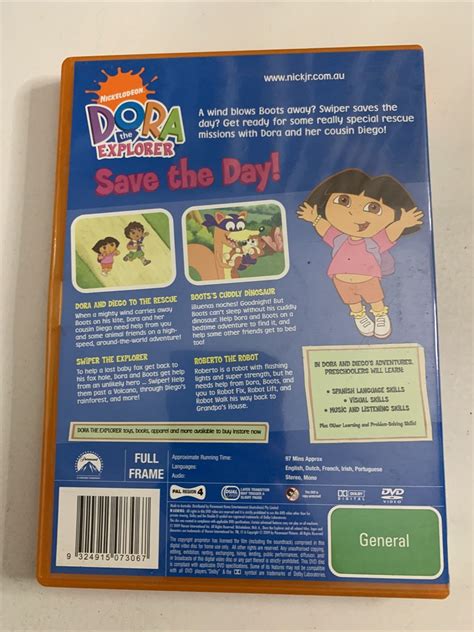 Dora The Explorer Save The Day Dvd 2000 Animation Region 4