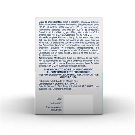 Bacfil Suplemento Alimenticio Caja Con 30 Sobres Lifi