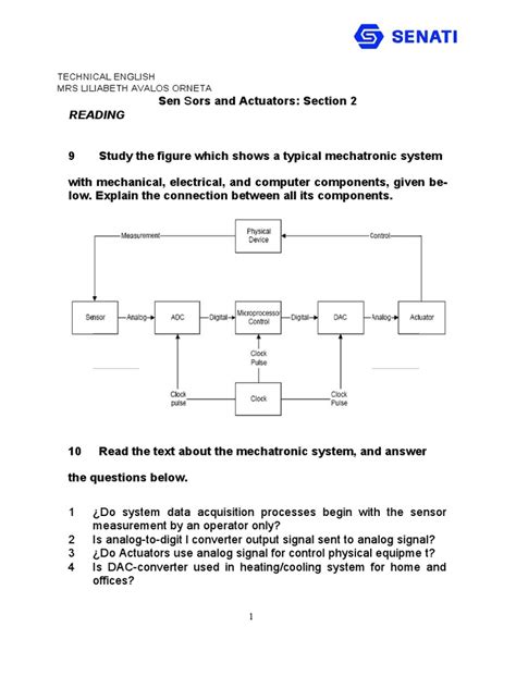 Mechatronics 18 Nov Pdf Analog To Digital Converter Digital To