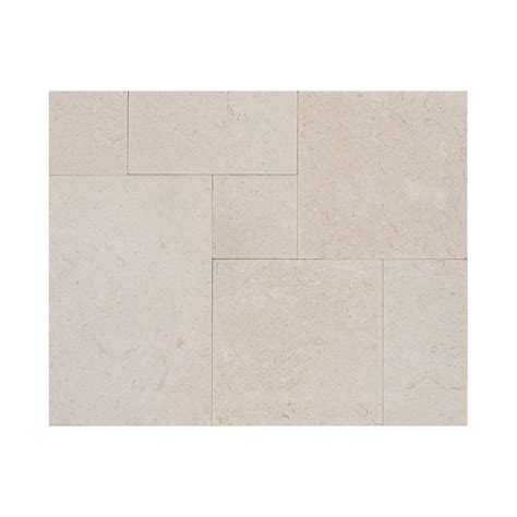 Keystone Shell Beach Tumbled Limestone Versailles Pattern Paver