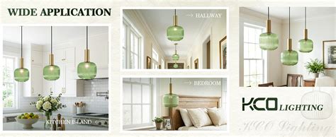 Kco Lighting Vintage Green Glass Pendant Light Kitchen Island Lighting