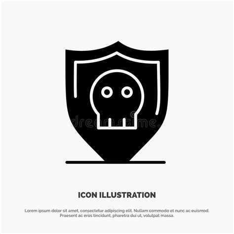 Shield Security Secure Plain Solid Glyph Icon Vector Stock Vector Illustration Of Lock