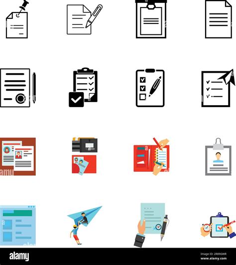 Business Documents Icon Set Stock Vector Image And Art Alamy