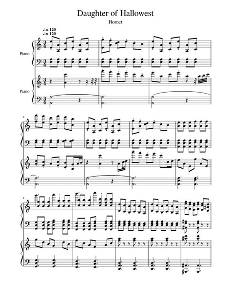 Daughter Of Hallownest Sheet Music For Piano Piano Duo
