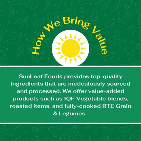 Sunleaf On Linkedin Sunleaf Sunleaffoods Premiumingredients