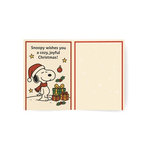 Merry Christmas Snoopy Christmas Tree Greeting Card Etsy