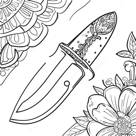 Knife Coloring Page 44043 34808