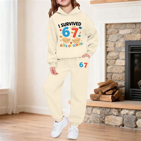 Asfgimuj Christmas 67 Six Seven Meme Boys Graphic Print Hooded