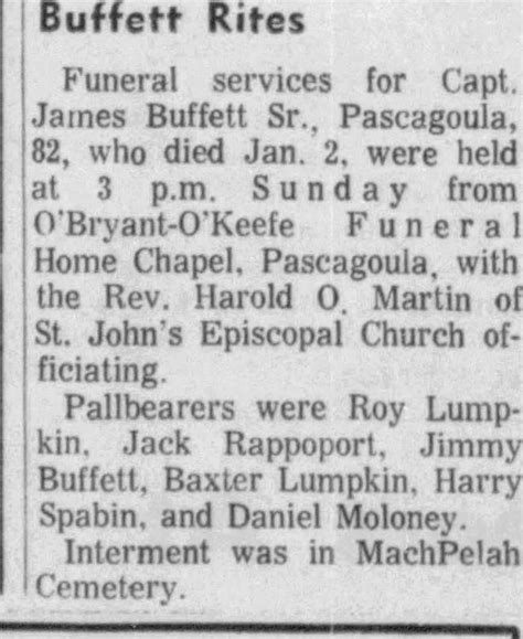 Capt James Delaney Buffett Sr 1887 1970 Find A Grave Memorial