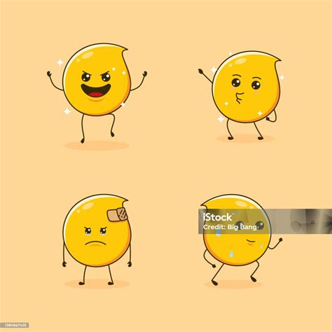 Cute Oil Vector Cartoon Character Illustration Simple Flat Deaign Style