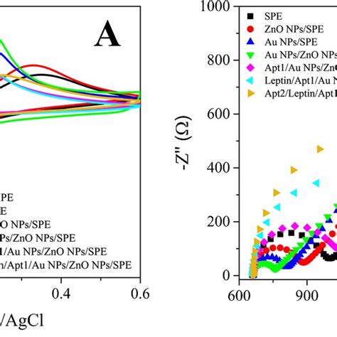 Cv A And Eis B Graphs Of Bare Spe Zno Npsspe Au Npsspe Au