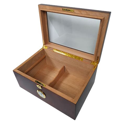Humidor 100 120ct Bubinga Veneer With Rosewood Finish And Tempered