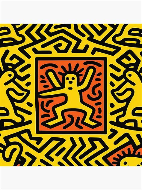 Keith Haring Pattern Sticker For Sale By Valyriam Redbubble