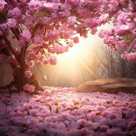 Premium Ai Image Cherish Blossom Background For Photoshoot