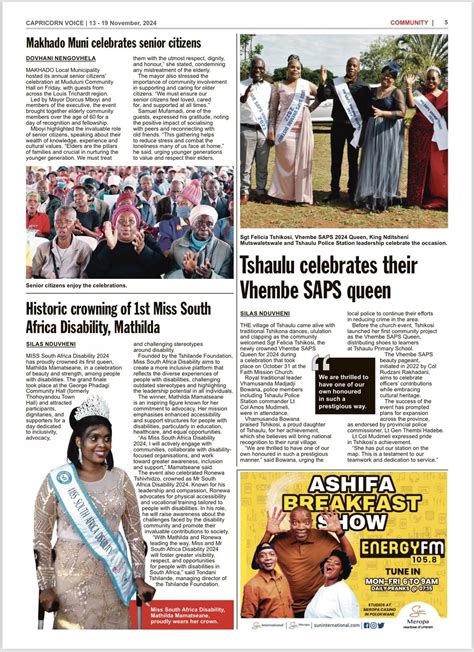 Historic Crowning Of 1st Miss South Africa Disability Facebook