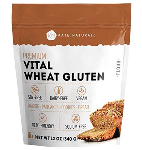 Buy Vital Wheat Gluten For Bread Making Baking And Seitan 12oz Kate Naturals Natural Powder