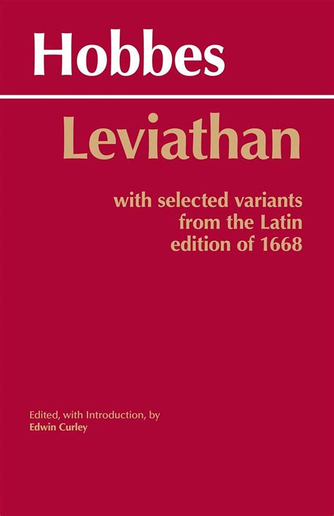 Leviathan With Selected Variants From The Latin Edition Of 1668