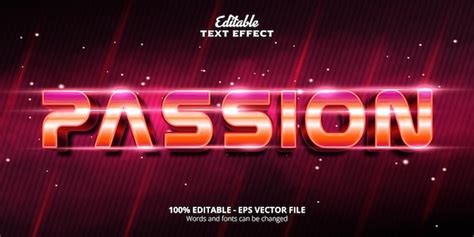 Premium Vector Editable Text Effect Shiny Style Passion Text