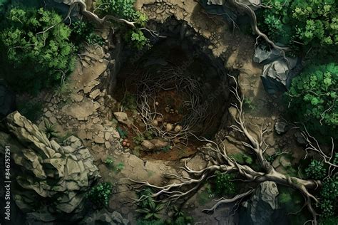 Dnd Battlemap Monster Nest Battlemap Towering Trees A River A