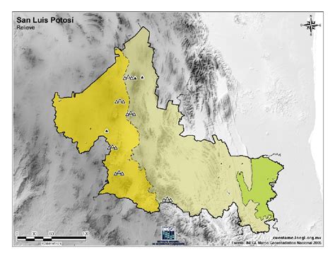 Mapa Para Imprimir De San Luis Potosí Mapa Mudo De Montañas De San Luis