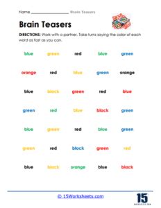 Brain Teasers Worksheets 15