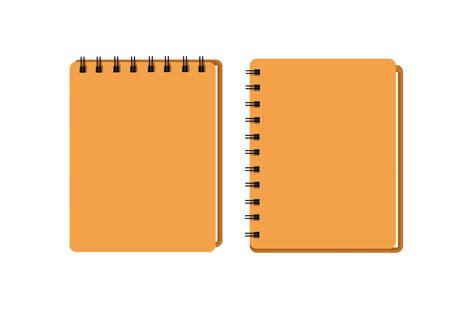 Brown Spiral Notepad Vector Illustration 11458107 Vector Art At Vecteezy