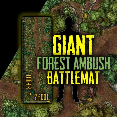 Dandd Battle Mat Forest Ambush Map Large High Resolution 16k