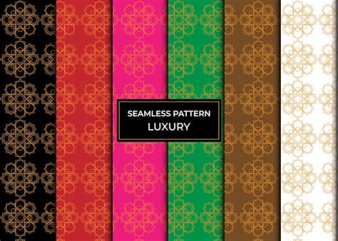 Premium Vector Seamless Pattern Set Modern Stylish Texture Colorfull Regularly Repeating