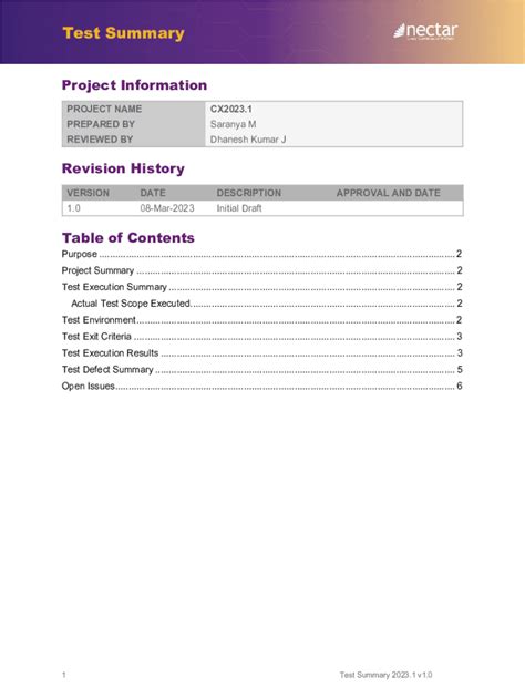 Fillable Online How To Write A Good Test Summary Report Fax Email