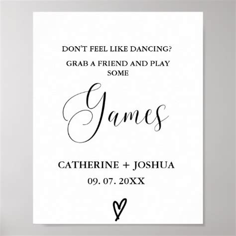 Minimal Dont Feel Like Dancing Play Some Game Sign Zazzle