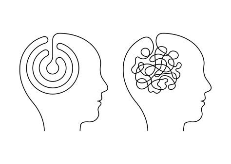 Head Mind People With Scheme And Confused Thinking Brain Continuous