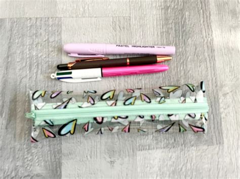 Slim Pencil Case Clear Mini Pencil Case Skinny Pencil Casesmall