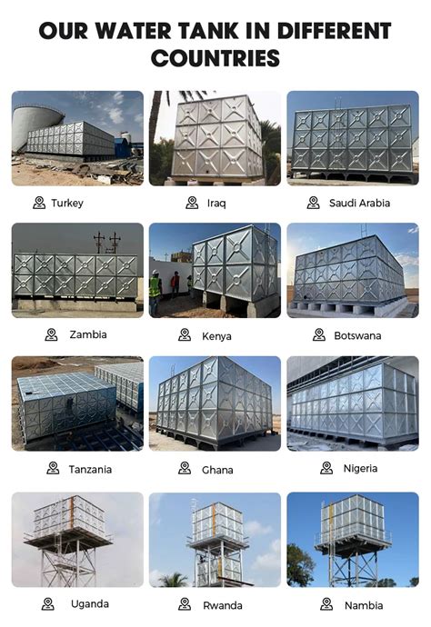 Hdg Panel Water Tank Galvanized Pressed Steel Water Tank Hdg Steel