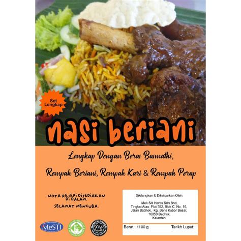 Set Lengkap Nasi Beriani Shopee Malaysia