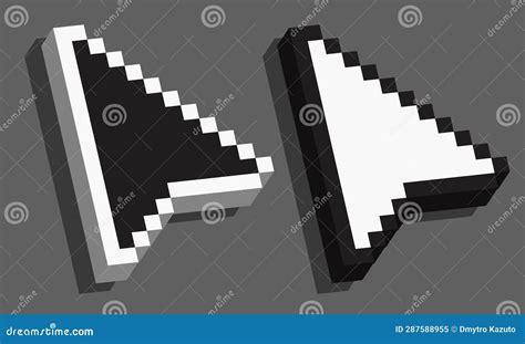 Pixel 3d Mouse Cursor Mouse Arrow Cursor Computer Mouse Click Cursor