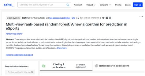 Multi‐view Rank‐based Random Forest A New Algorithm For Prediction In Esports