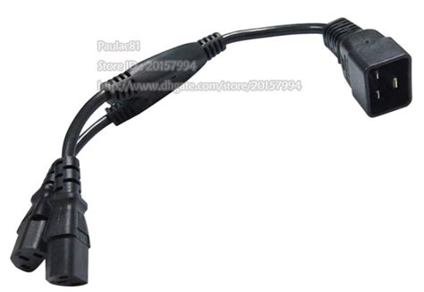 IEC C Male To X C Female Y Splitter Cable C C Power Cord Server UPS Power Cable